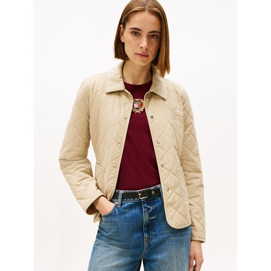 3点でさらに10％OFF】パデッドキルティングスリムジャケット | トミー