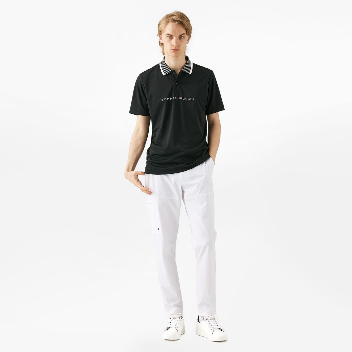 エッセンシャルストライプカラー半袖ポロシャツ | トミー ヒルフィガー